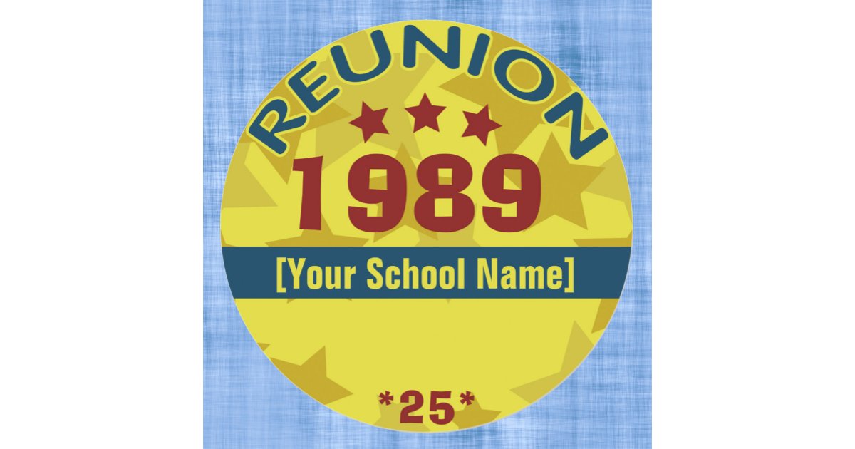Class Reunion Name Tag Sticker | Zazzle