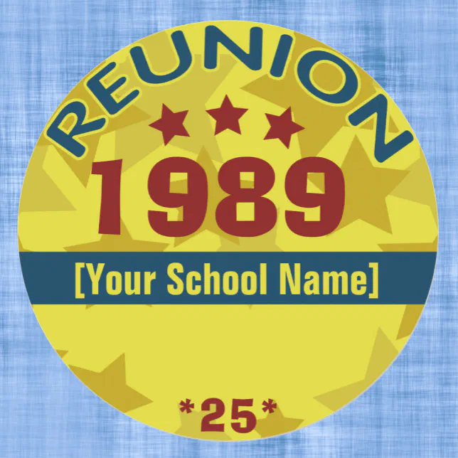 Class Reunion Name Tag Sticker | Zazzle