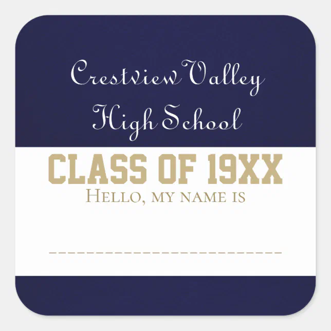 Class reunion name tag stickers! | Zazzle