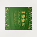 Class Reunion Photo Booth Green Gold Backdrop | Zazzle