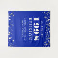Class Reunion Photo Booth Royal Blue Backdrop | Zazzle