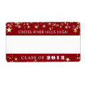 Class Reunion Red Gold Stars Name Tag | Zazzle
