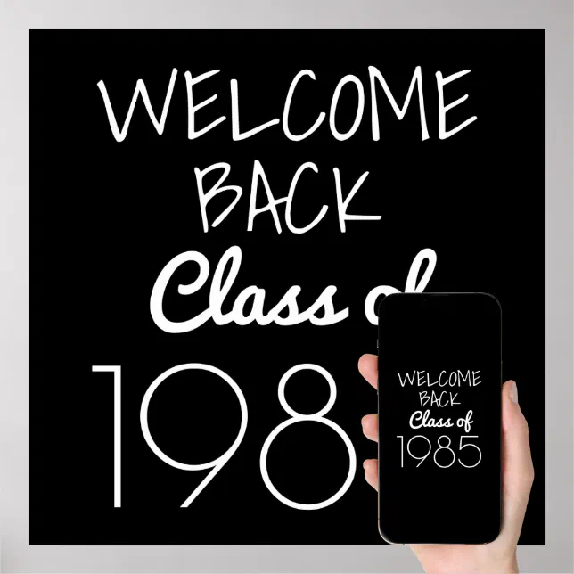 Class Reunion | Welcome Back Poster | Zazzle