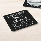 Class Reunion | Welcome Back Square Paper Coaster | Zazzle
