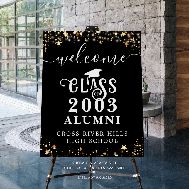 Class Reunion Welcome Class Year Alumni Typography Foam Board | Zazzle