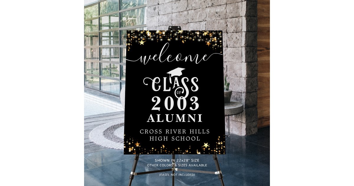 Class Reunion Welcome Class Year Alumni Typography Foam Board | Zazzle