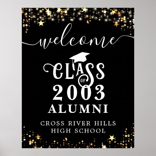 Class Reunion Welcome Class Year Alumni Typography Poster | Zazzle