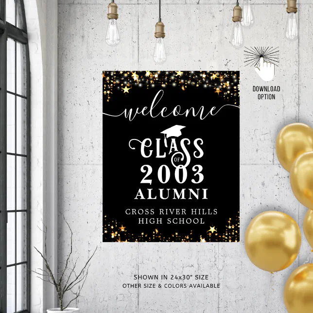 Class Reunion Welcome Class Year Alumni Typography Poster | Zazzle
