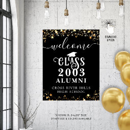 Class Reunion Welcome Class Year Alumni Typography Poster | Zazzle