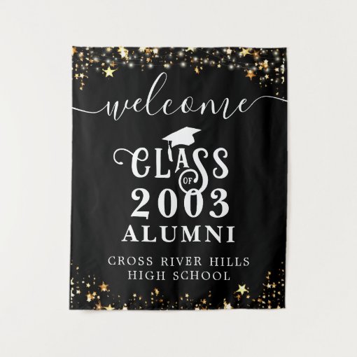 Class Reunion Welcome Class Year Alumni Typography Tapestry | Zazzle