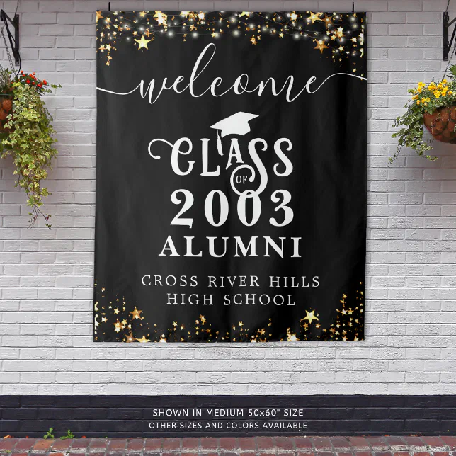 Class Reunion Welcome Class Year Alumni Typography Tapestry | Zazzle