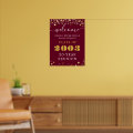 Class Reunion Year Welcome Maroon Gold Stars Poster | Zazzle