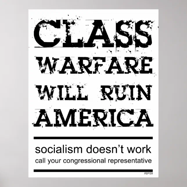 Class Warfare Poster | Zazzle