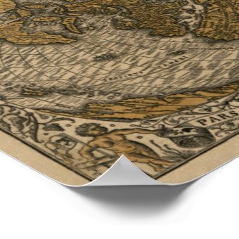 Classic 1531 Antique World Map by Oronce Fine Poster | Zazzle