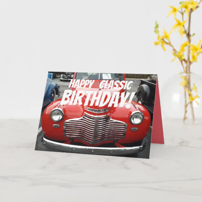 Classic 1941 Chevy Coupe Birthday Card | Zazzle