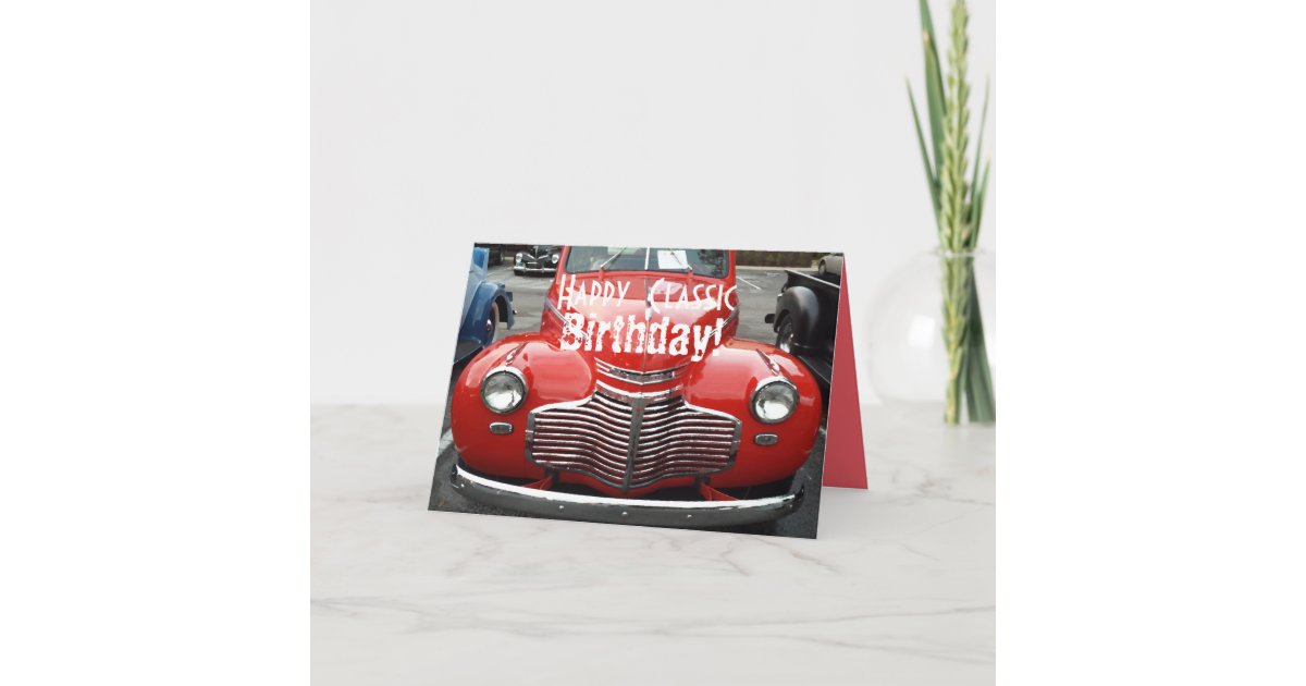 Classic 1941 Chevy Coupe Birthday Card | Zazzle