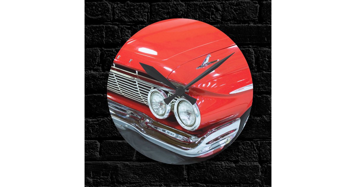 Classic 1961 Chevrolet Impala Round Clock | Zazzle