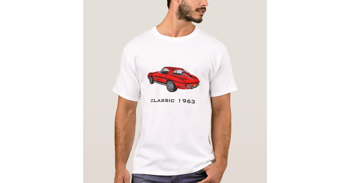 Classic 1963 Red Corvette T-Shirt | Zazzle