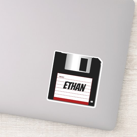 Classic 3.5" Floppy Disk Laptop Sticker | Zazzle.com