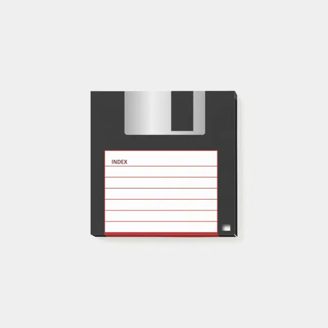 Classic 3.5" Red Floppy Disk Notes | Zazzle