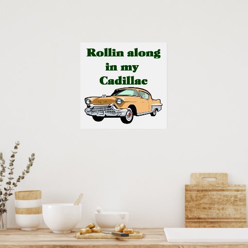 Classic 50's Cadillac Poster | Zazzle