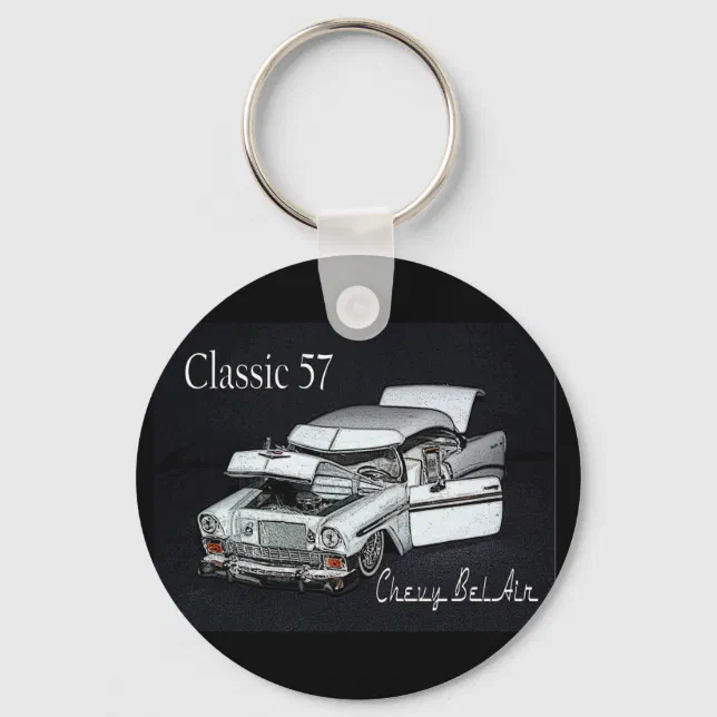 Classic 57 Chevy Bel Air Keychain | Zazzle