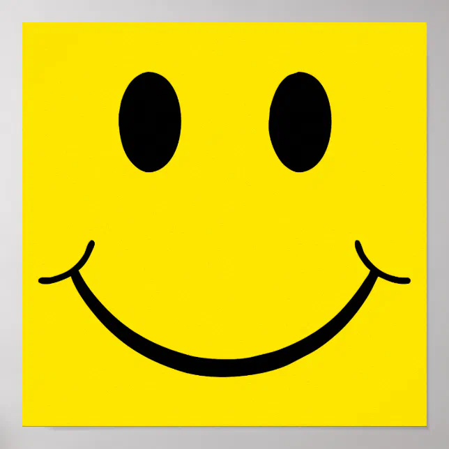 Classic 70's Yellow Happy Face Poster | Zazzle