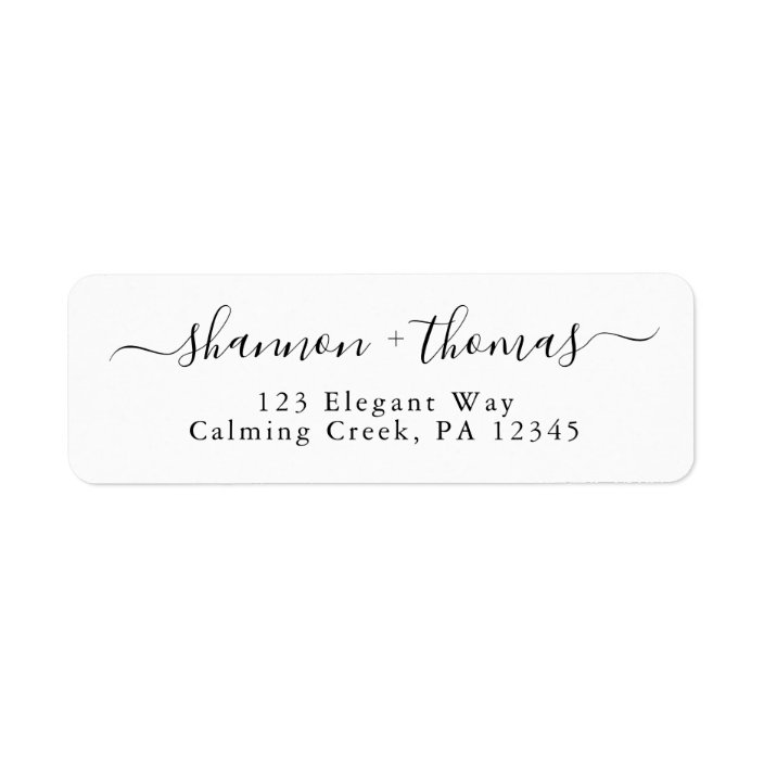 Classic Address Label, Black & White, Elegant Label | Zazzle.com