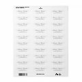 Classic Address Label, Black & White, Elegant Label | Zazzle