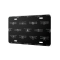 Classic Airplanes Pattern Vintage Plane Art Custom License Plate | Zazzle