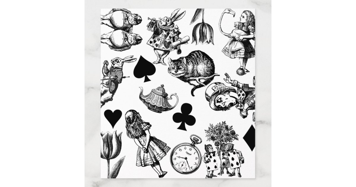 Classic Alice in Wonderland Characters: Original Envelope Liner | Zazzle