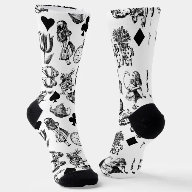 Classic Alice in Wonderland Characters: Original Socks | Zazzle