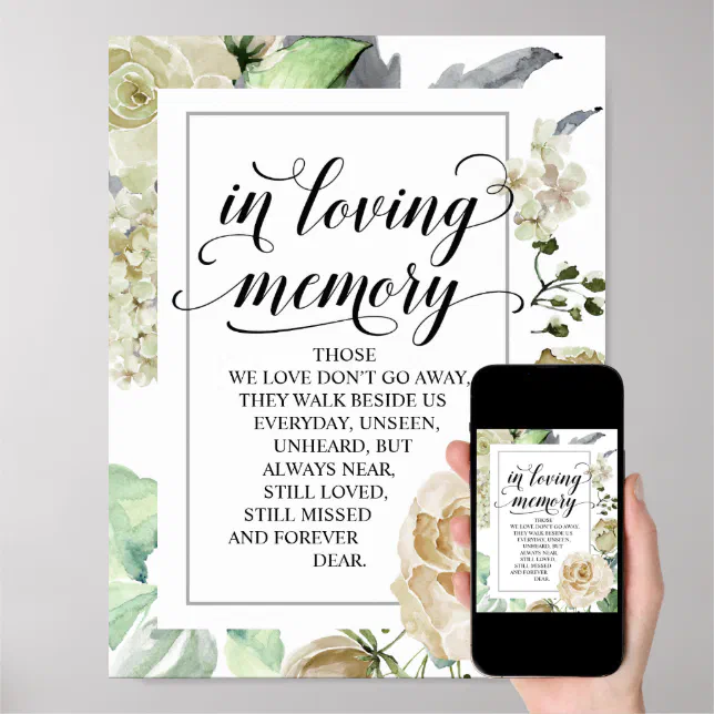 Classic and Elegant Wedding Memorial Table Sign | Zazzle