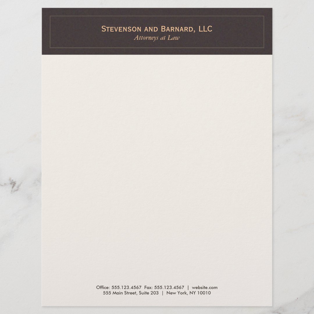 Classic and Professional Brown Letterhead | Zazzle