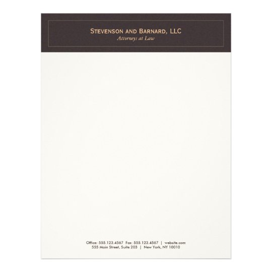 Classic and Professional Brown Letterhead | Zazzle.com