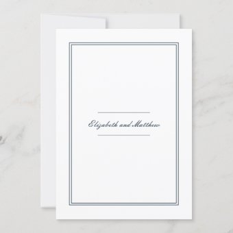 Classic and Simple Elegant Wedding Invitation | Zazzle