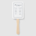 Classic and Simple Elegant Wedding Program Hand Fan | Zazzle