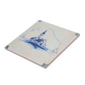 Classic Antiquarian Delft Blue Tile - Church | Zazzle