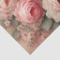 Classic Antique Pastel Pink Rose Floral Decoupage Tissue Paper | Zazzle