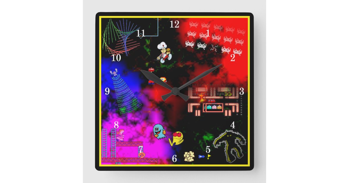 Classic Arcade Junkie Wall Clock | Zazzle