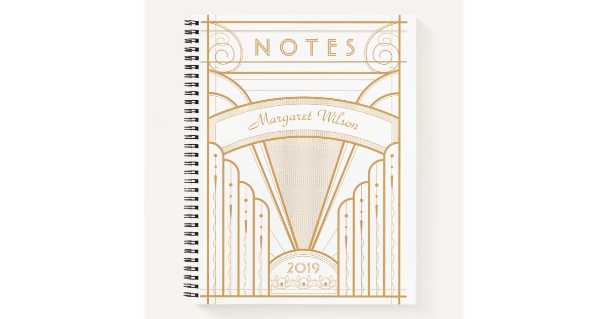 Classic Art Deco Pattern Notebook | Zazzle