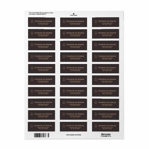 Classic AttorneyReturn Address Labels | Zazzle
