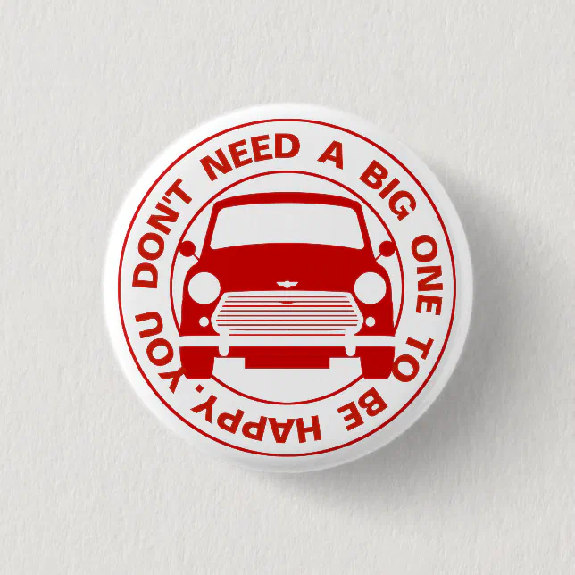 Classic Austin Mini car Button | Zazzle