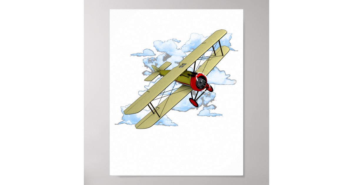 Classic Aviation Biplane Poster | Zazzle