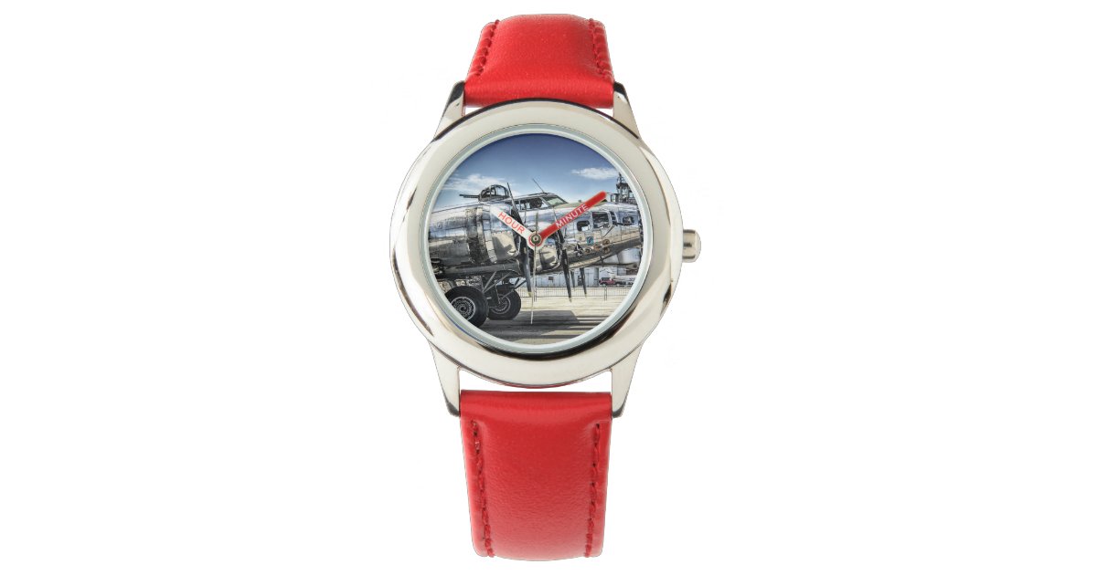 Classic b-17 wwii bomber watch | Zazzle