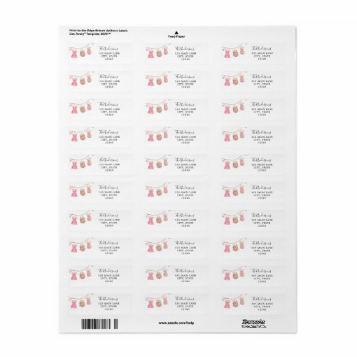 Classic Baby Girl Return Address Label | Zazzle