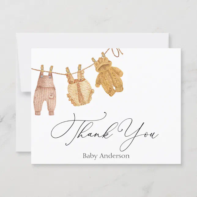 Classic Baby Thank You | Zazzle