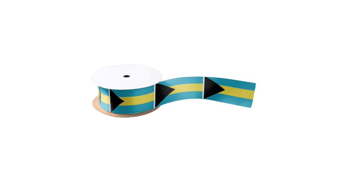 Classic Bahamian Flag Satin Ribbon | Zazzle