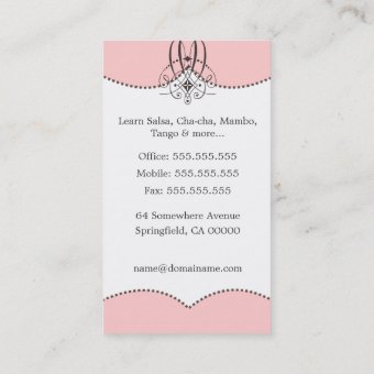 Classic Ballroom Dance Instructor Business Business Card | Zazzle