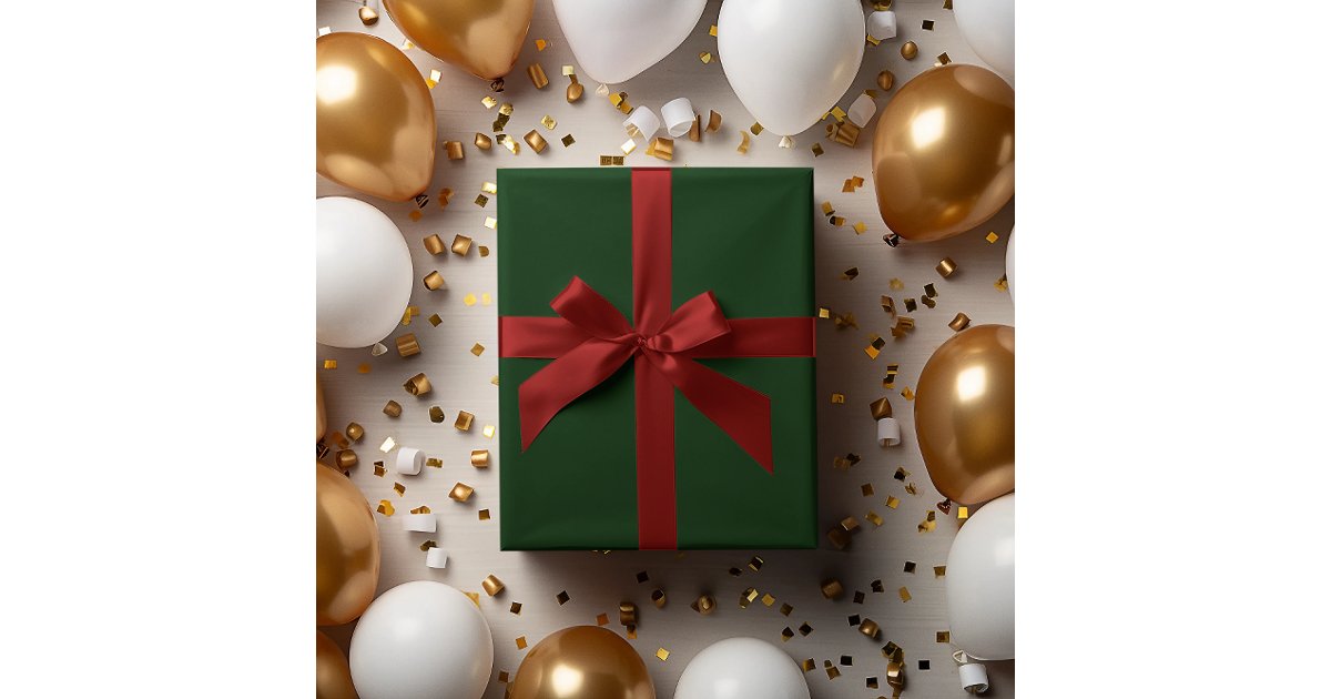 Classic Batch: Dark Green Wrapping Paper Roll | Zazzle